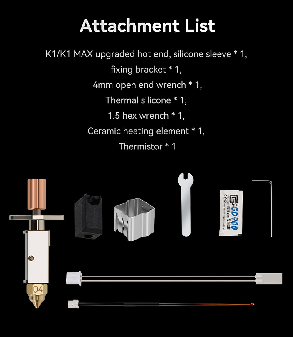 Creality K1 Hotend Creality K1 Max Hotend Ceramic Heating Block Nozzle ...