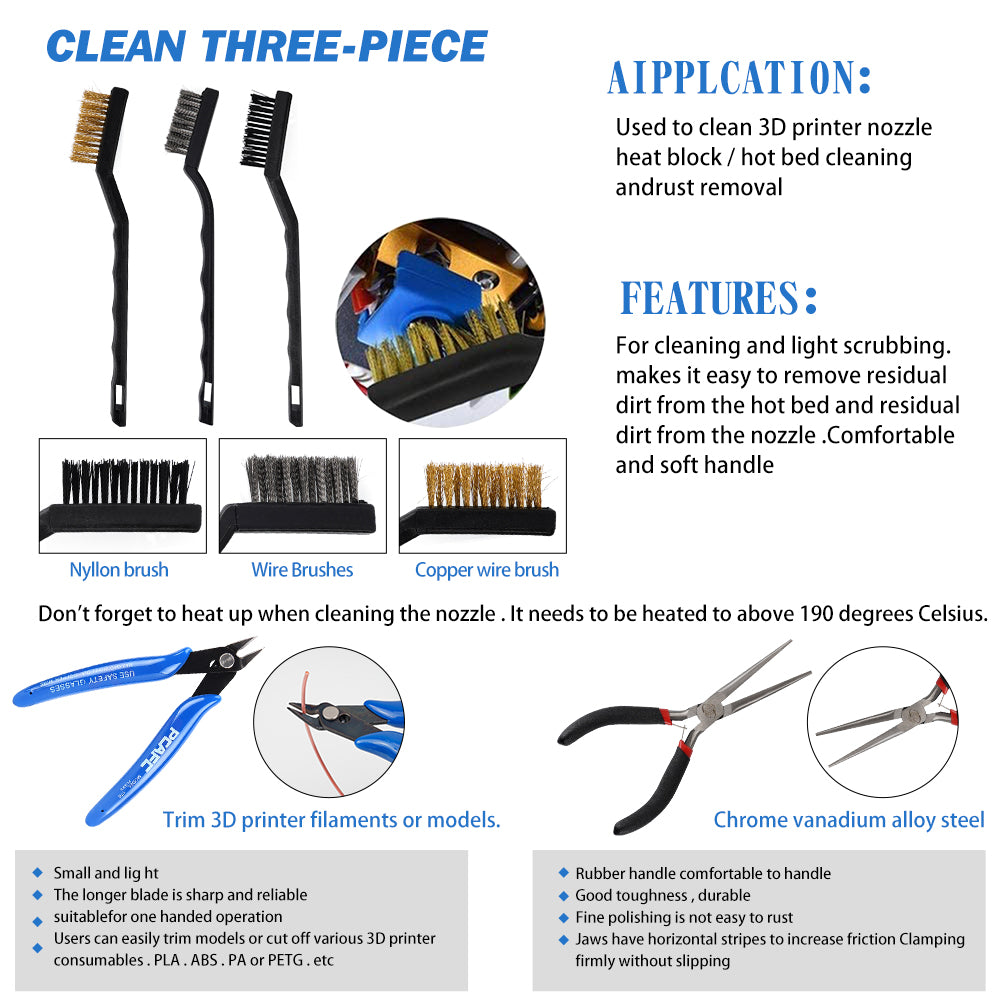 3D Printer Tool Kit for Cleaning - kingroon